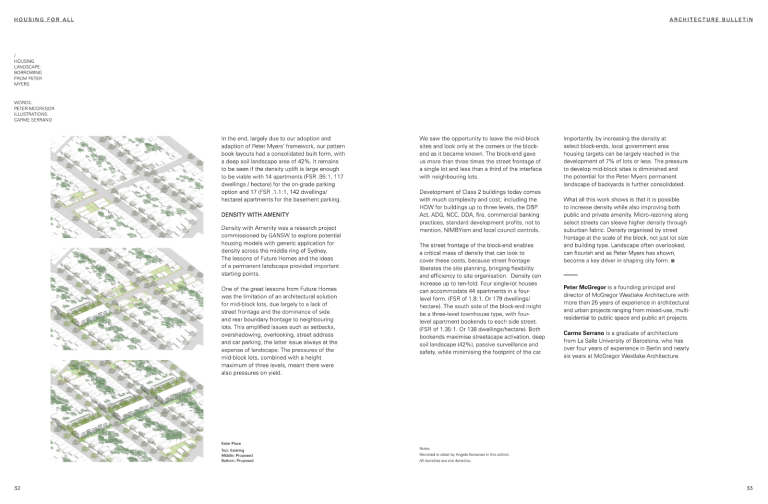 Housing Landscape – McGregor Westlake Architecture
